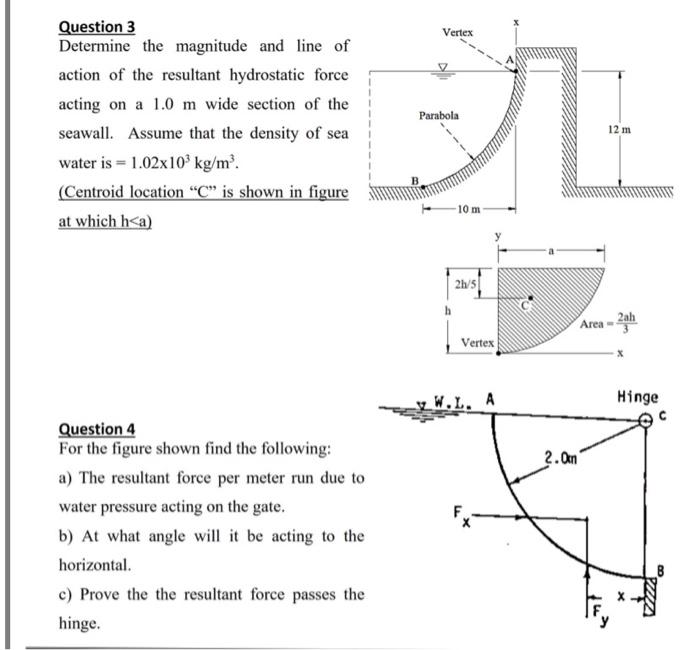 Solved Question 3 Determine the magnitude and line of action | Chegg.com