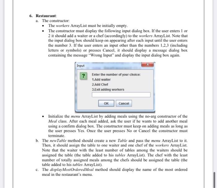 Solved Write A Java Program To Build An Appropriate