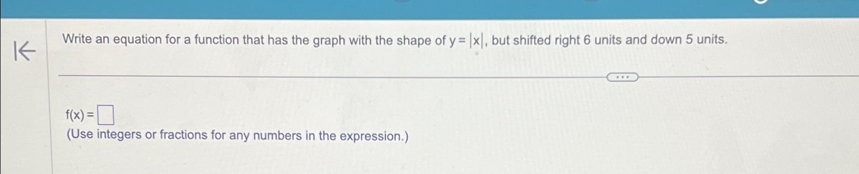 Solved Write an equation for a function that has the graph | Chegg.com