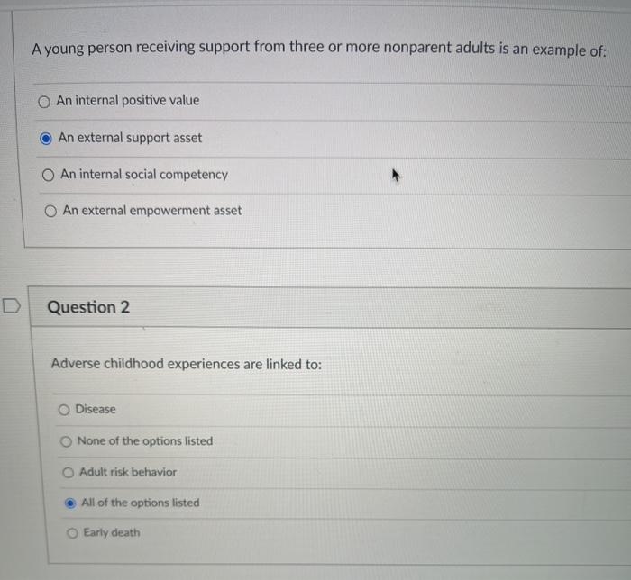 Solved A young person receiving support from three or more | Chegg.com