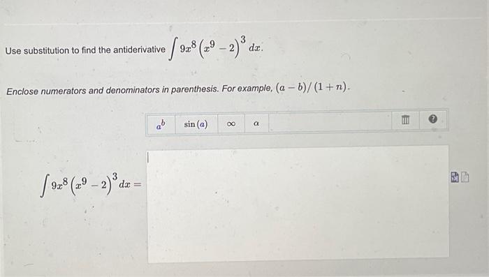 Solved Use substitution to find the antiderivative | Chegg.com