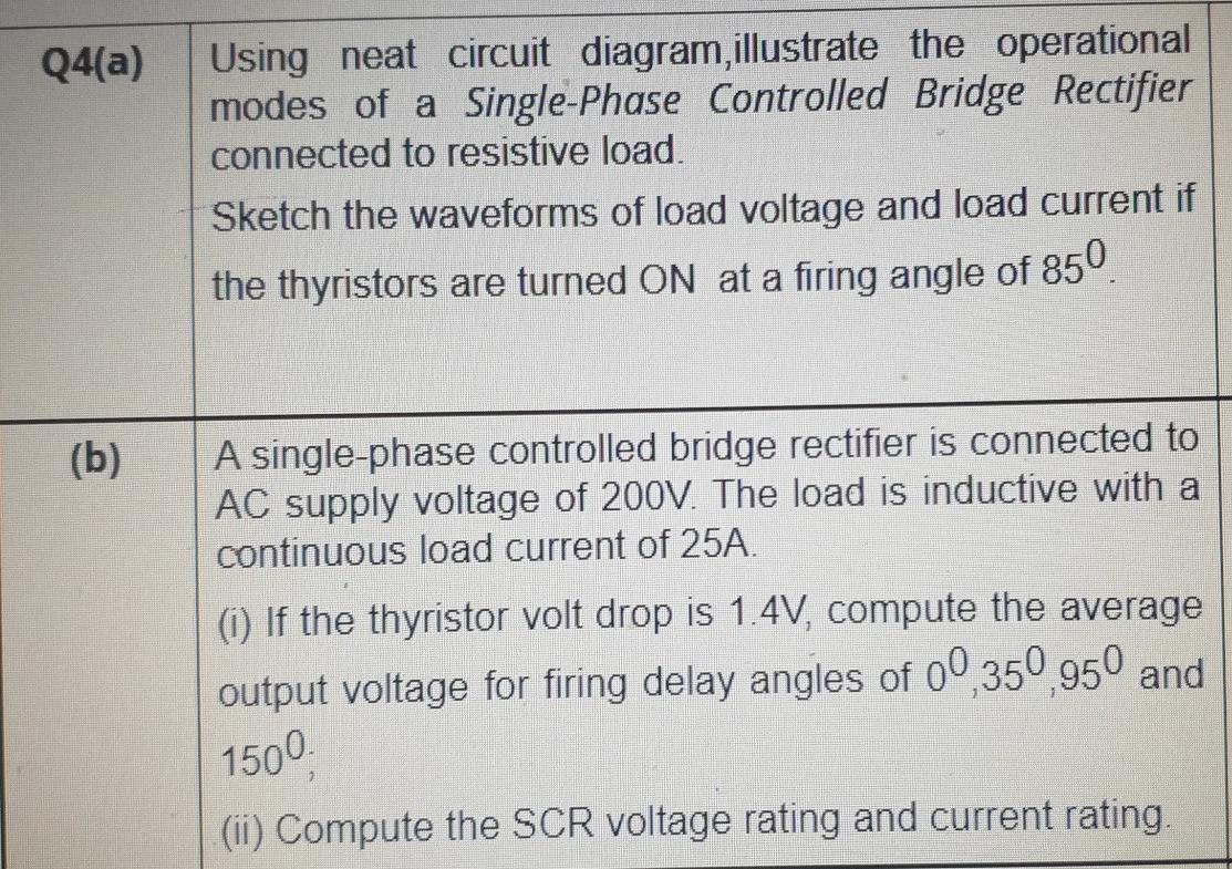 Solved Q4(a) Using neat circuit diagram illustrate the | Chegg.com