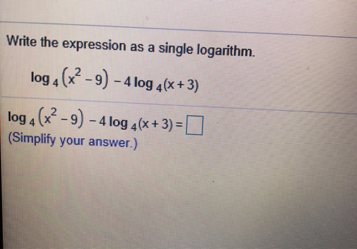 Solved Write the expression as a single logarithm. log2 (x? | Chegg.com