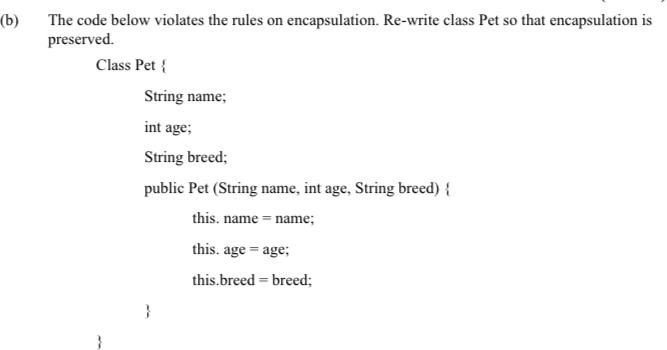 Solved B ﻿the Code Below Violates The Rules On 
