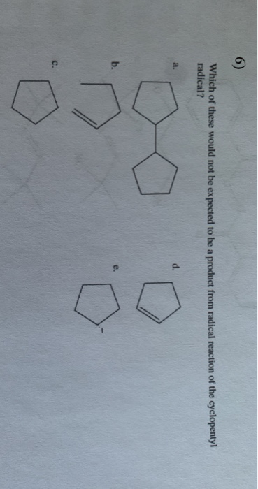 Solved 6) Which of these would not be expected to be a | Chegg.com
