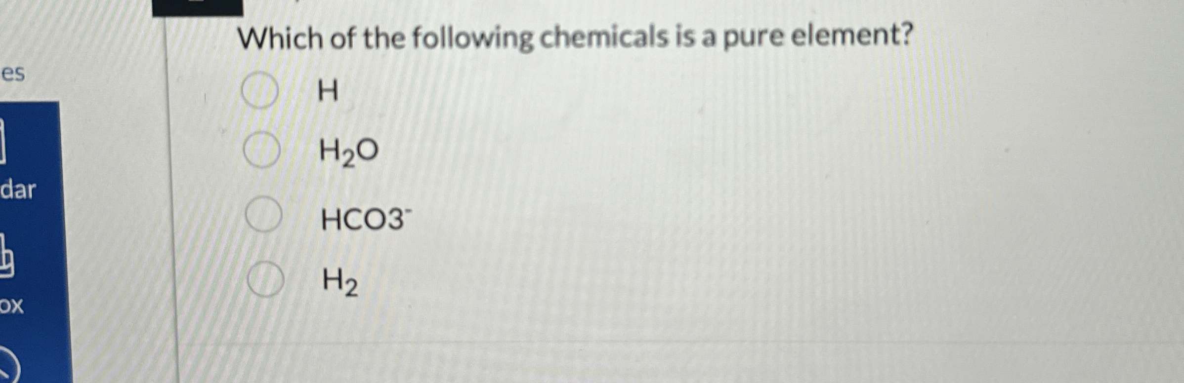 Solved Which of the following chemicals is a pure | Chegg.com