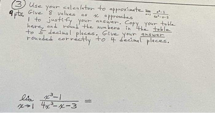 Solved (3) Use your calculator to approximate | Chegg.com
