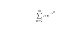 Solved \\( \\sum_{n=2}^{\\infty} n e^{-n^{2}} \\) | Chegg.com