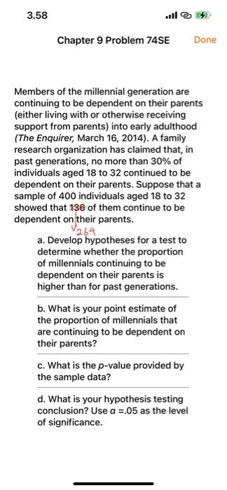 Solved Members of the millennial generation are continuing | Chegg.com