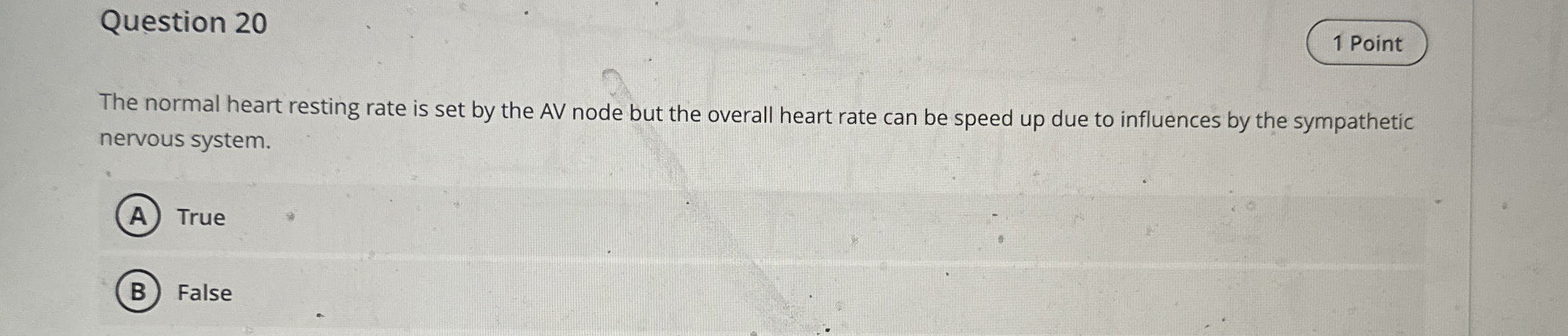 Solved Question 20The normal heart resting rate is set by | Chegg.com