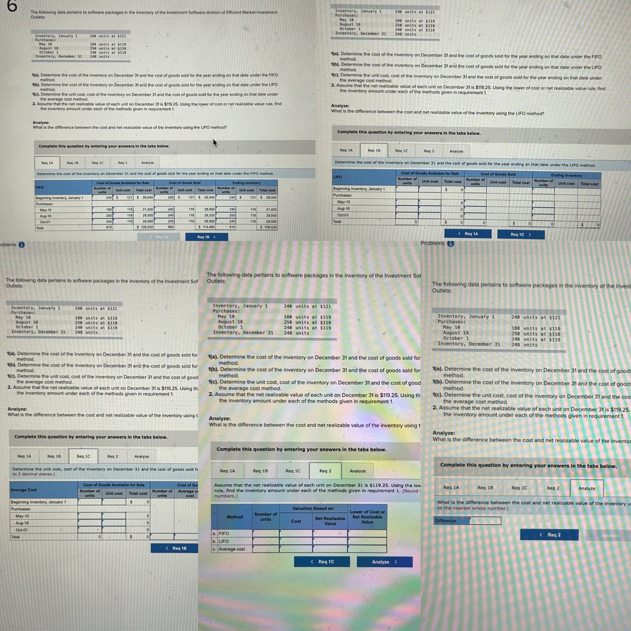 Solved The following data pertains to software packages in | Chegg.com