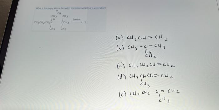 Solved (a) CH3CH=CH2 (b) (c) CH3CH2CH=CH2 (d) | Chegg.com