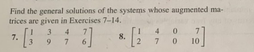 Solved Find the general solutions of the systems whose | Chegg.com