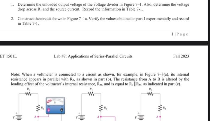 Solved 1. Determine the unloaded output voltage of the | Chegg.com