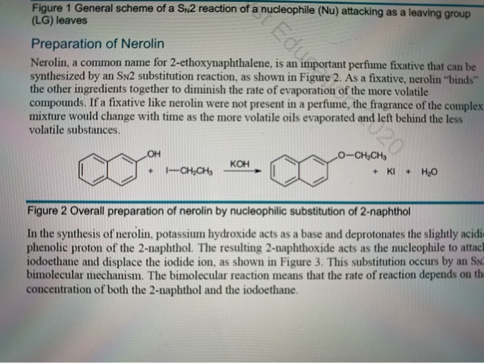 Solved Figure 1 General scheme of a Sn2 reaction of a | Chegg.com