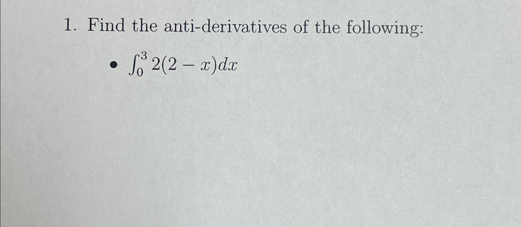 Solved Find the anti-derivatives of the | Chegg.com