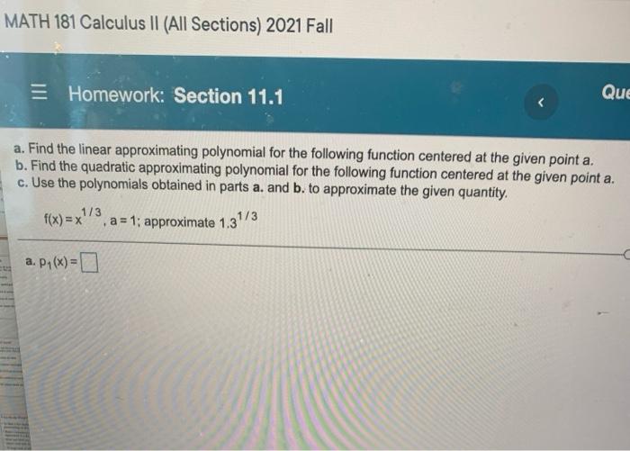 Solved MATH 181 Calculus II (All Sections) 2021 Fall | Chegg.com