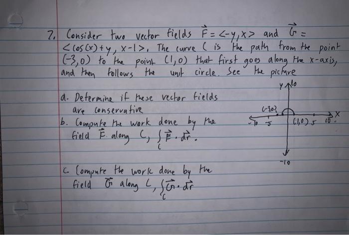 Solved 2. Consider two vector fields & = (-y, x> and t = . | Chegg.com