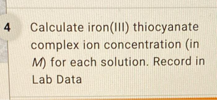 Solved Lab Data - X Concentration iron(III) nitrate | Chegg.com