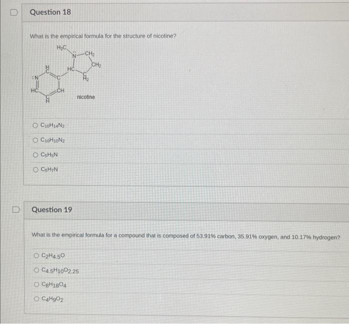 Solved What is the empirical formula for the structure of | Chegg.com