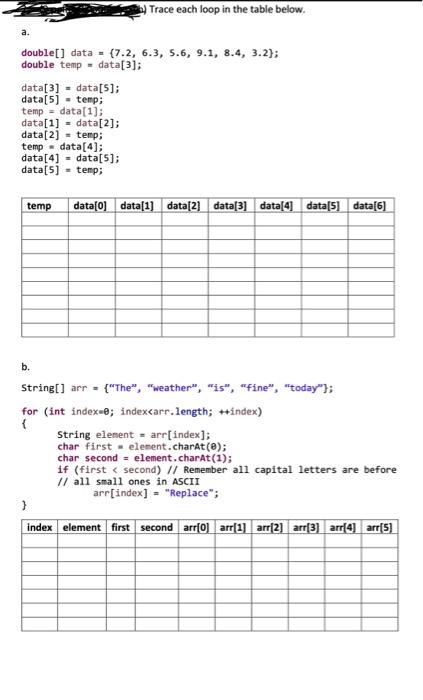 Solved 1. (r−1r) Trace the code below using the memory | Chegg.com