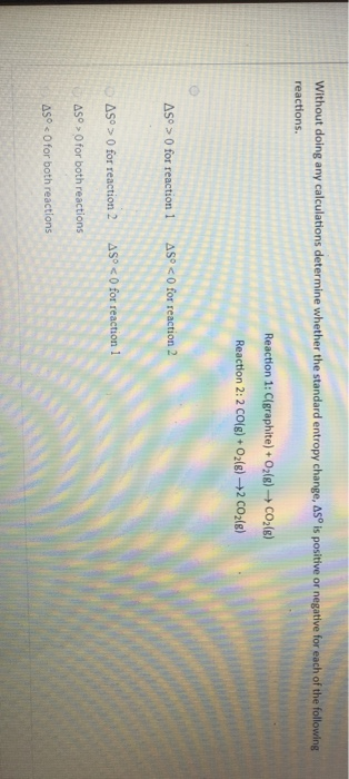 Solved Without doing any calculations determine whether the | Chegg.com