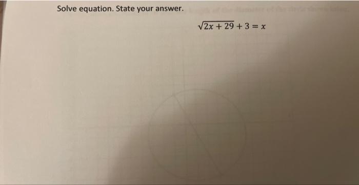 Solved Solve Equation State Your Answer 2x293x 7177