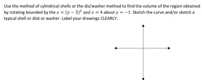 Solved Use the method of cylindrical shells or the | Chegg.com