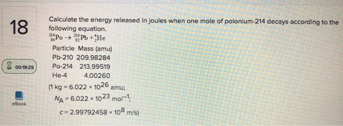 Solved Calculate the energy released in joules when one mole | Chegg.com