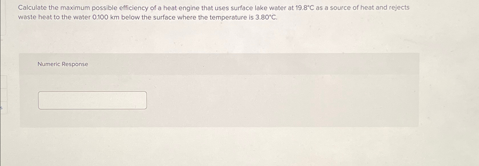 Solved Calculate the maximum possible efficiency of a heat | Chegg.com