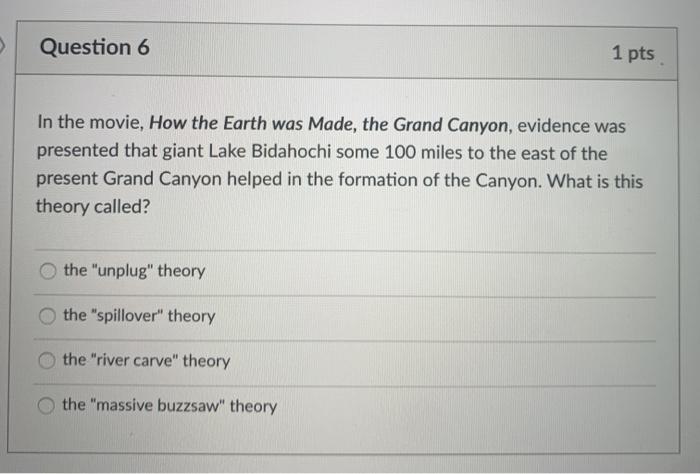 Solved Question 2 The sedimentary strata of the Grand Canyon | Chegg.com