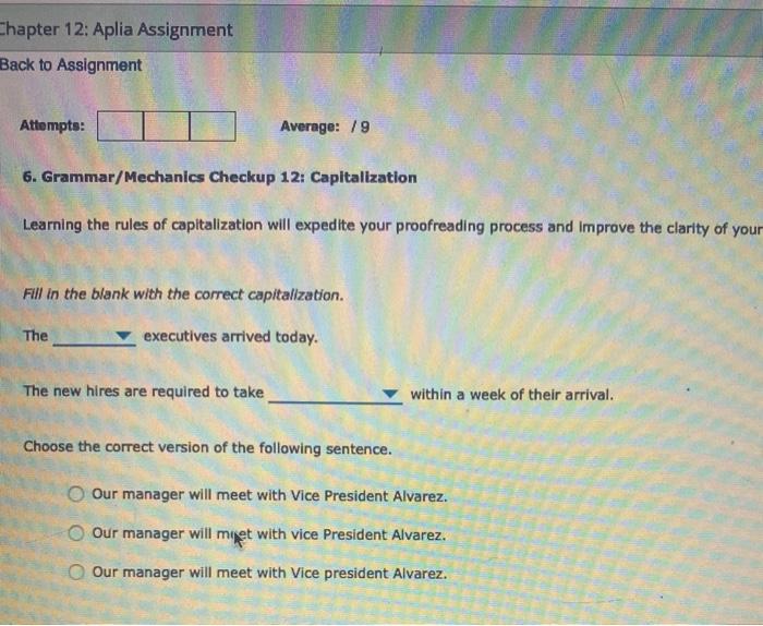 Chapter 12: Aplia Assignment Back to Assignment | Chegg.com