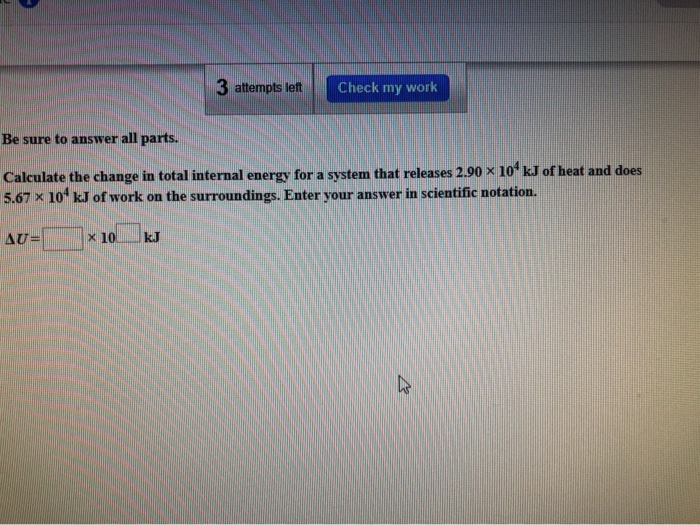 Solved 3 attempts left Check my work Be sure to answer all | Chegg.com