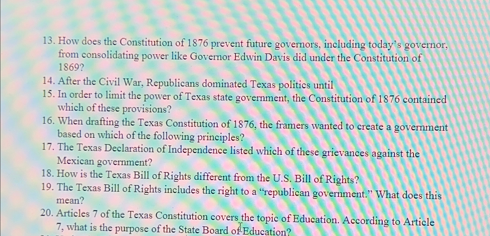 Solved How does the Constitution of 1876 ﻿prevent future | Chegg.com