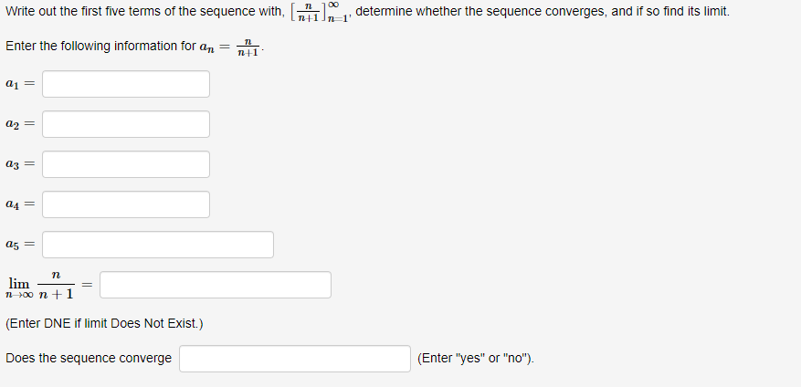 Solved Write out the first five terms of the sequence with, | Chegg.com