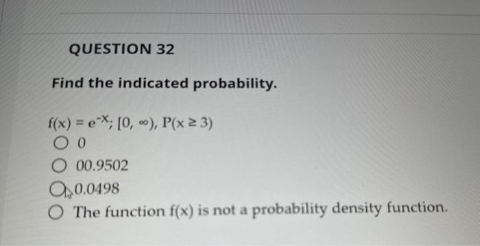 Solved Find the indicated probability. | Chegg.com
