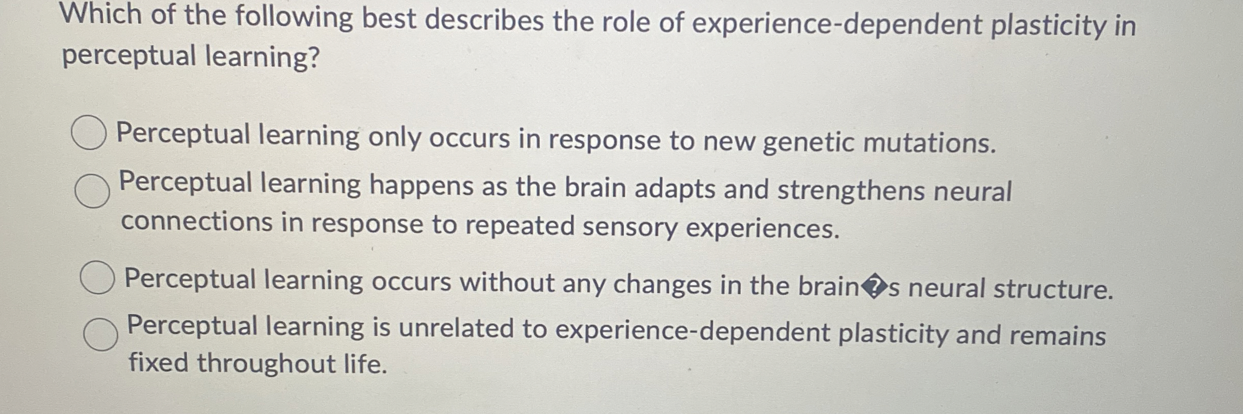 Solved Which of the following best describes the role of | Chegg.com