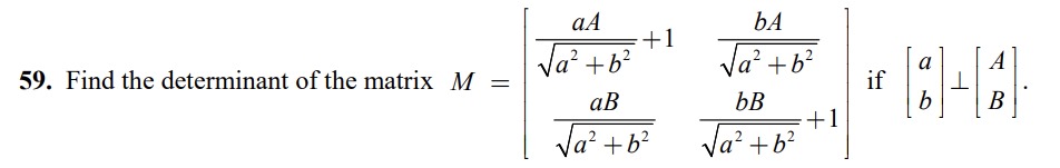Solved Find the determinant of the matrix | Chegg.com