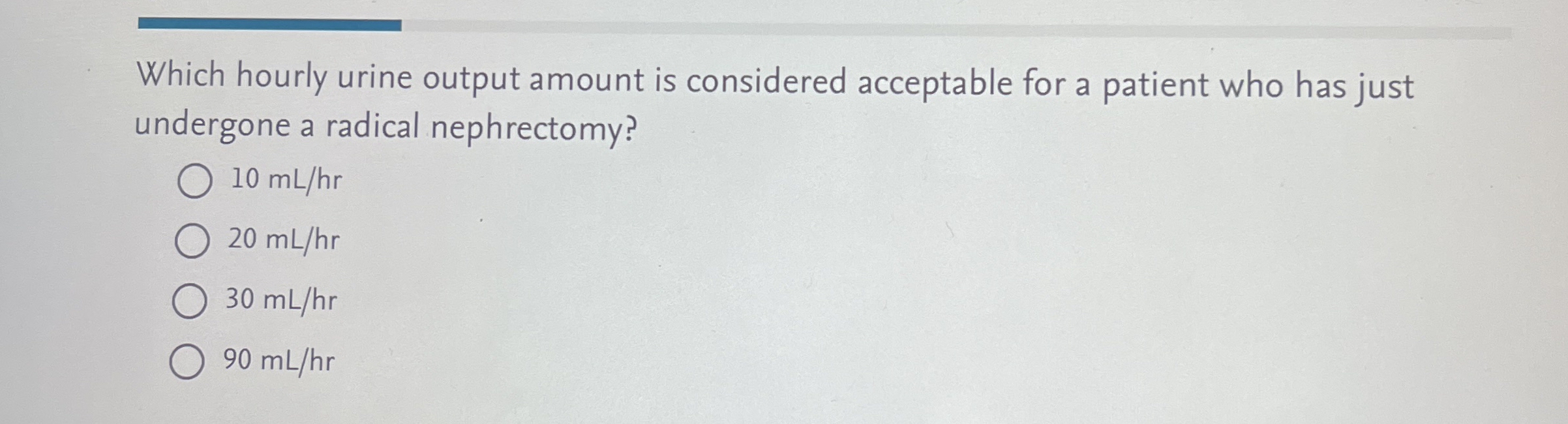 Which hourly urine output amount is considered | Chegg.com