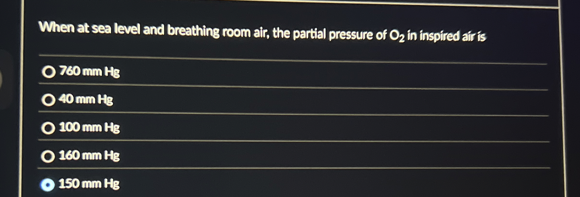 Solved When at sea level and breathing room air, the partial | Chegg.com