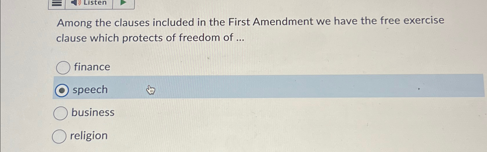 Solved Among the clauses included in the First Amendment we | Chegg.com