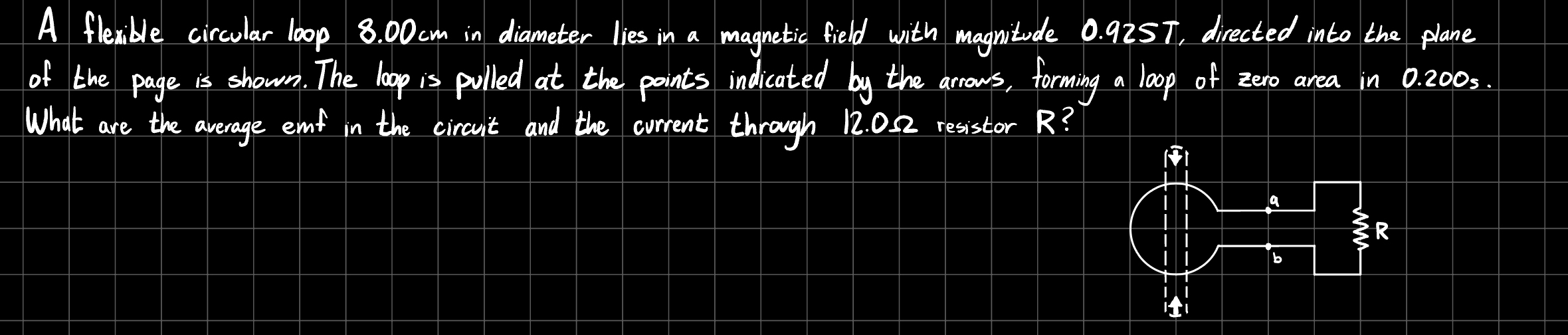 Solved A flevible circular loop 8.00 ﻿cm in diameter lies in | Chegg.com