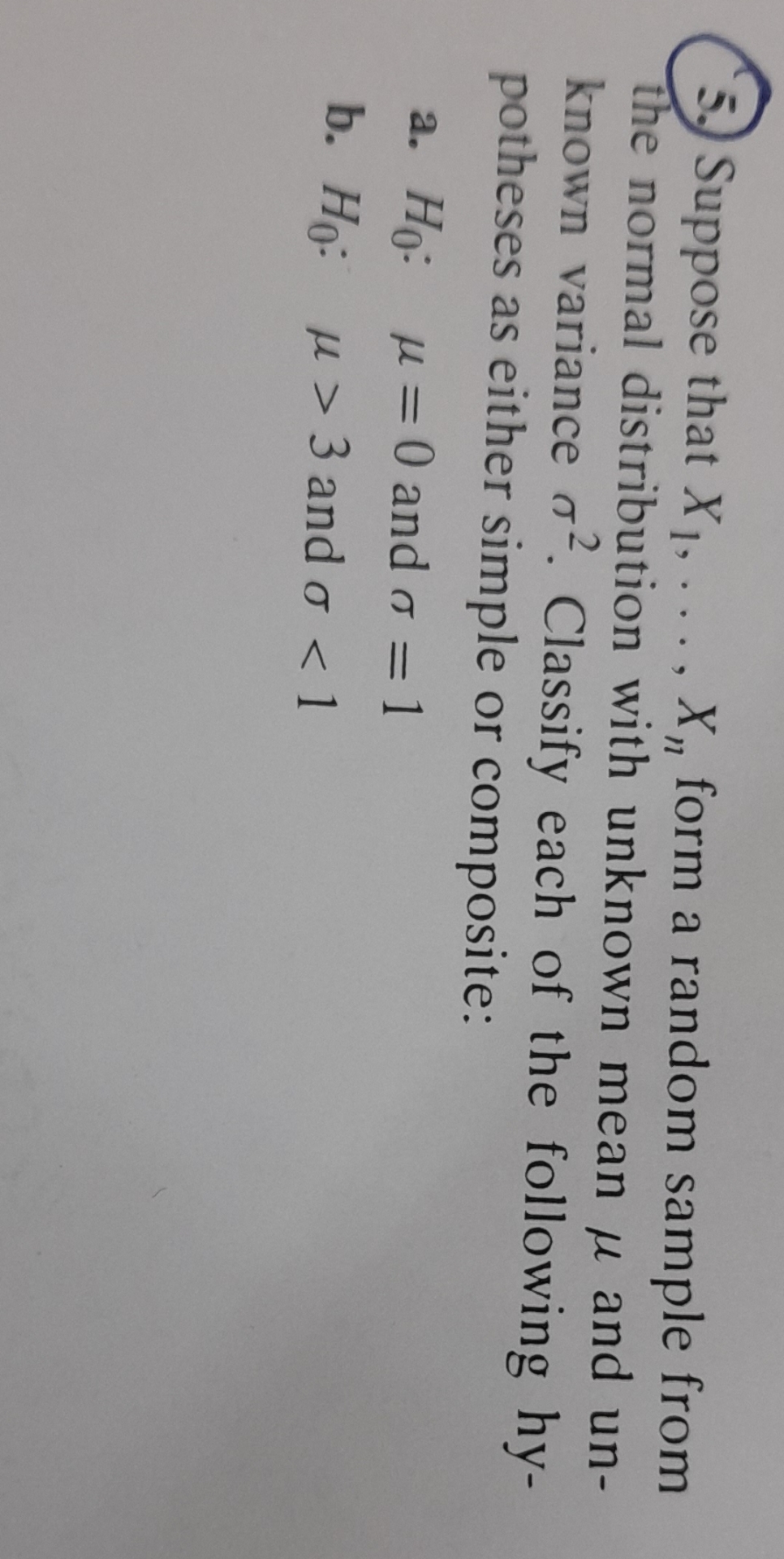 Solved (5.) ﻿Suppose that x1,dots,xn ﻿form a random sample | Chegg.com