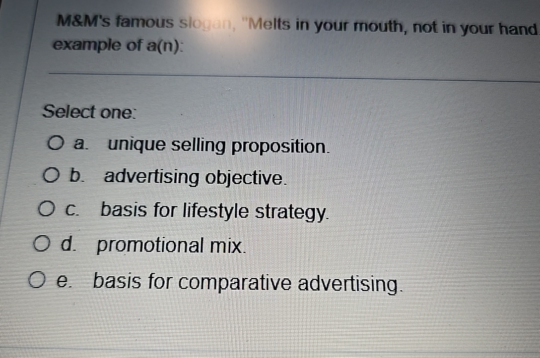 Solved M&M's famous slogan, "Melts in your mouth, not in | Chegg.com