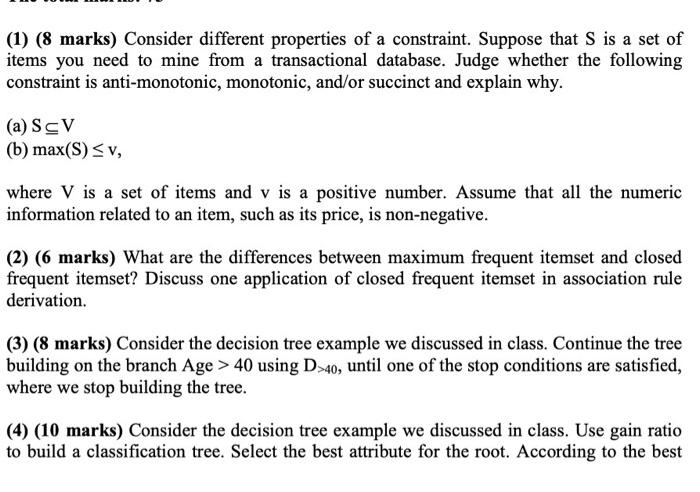 Solved these questions are for a class called data mining. | Chegg.com