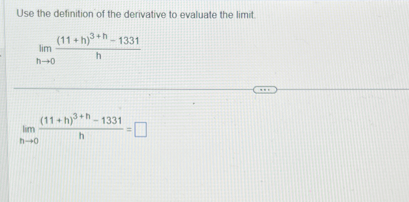 Solved Use the definition of the derivative to evaluate the | Chegg.com