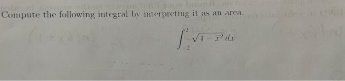 Solved Compute the following integral by interpreting it as | Chegg.com