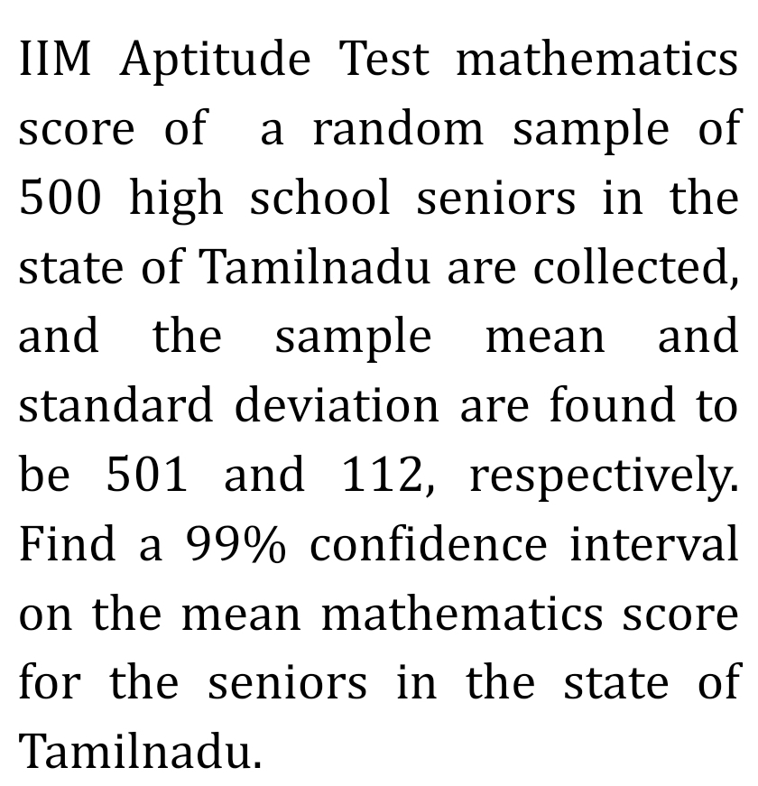 Solved IIM Aptitude Test mathematics score of a random | Chegg.com