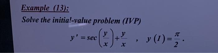 Solved Solve the initial-value problem (IVP) | Chegg.com
