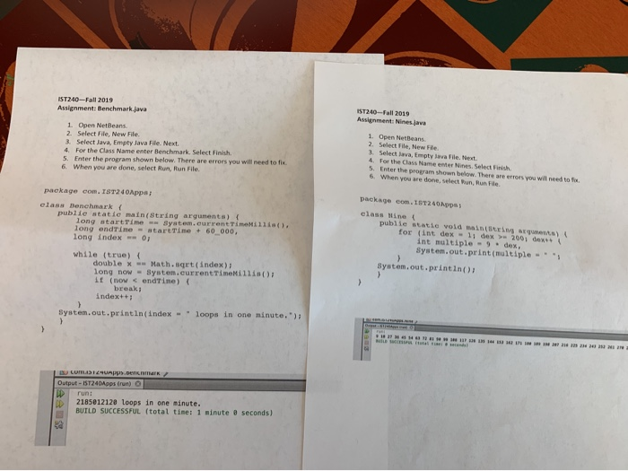 Solved Ist240 Fall 2019 Assignment Benchmarkjava